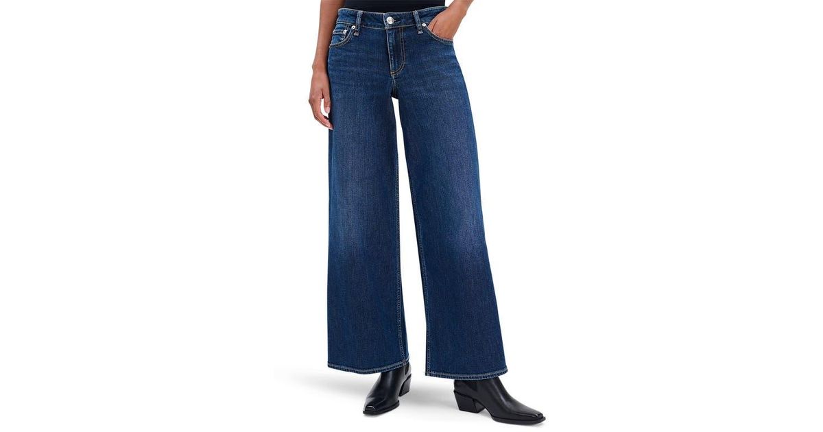 Rag & Bone Aiden Low Rise Wide Leg Jeans in Blue | Lyst