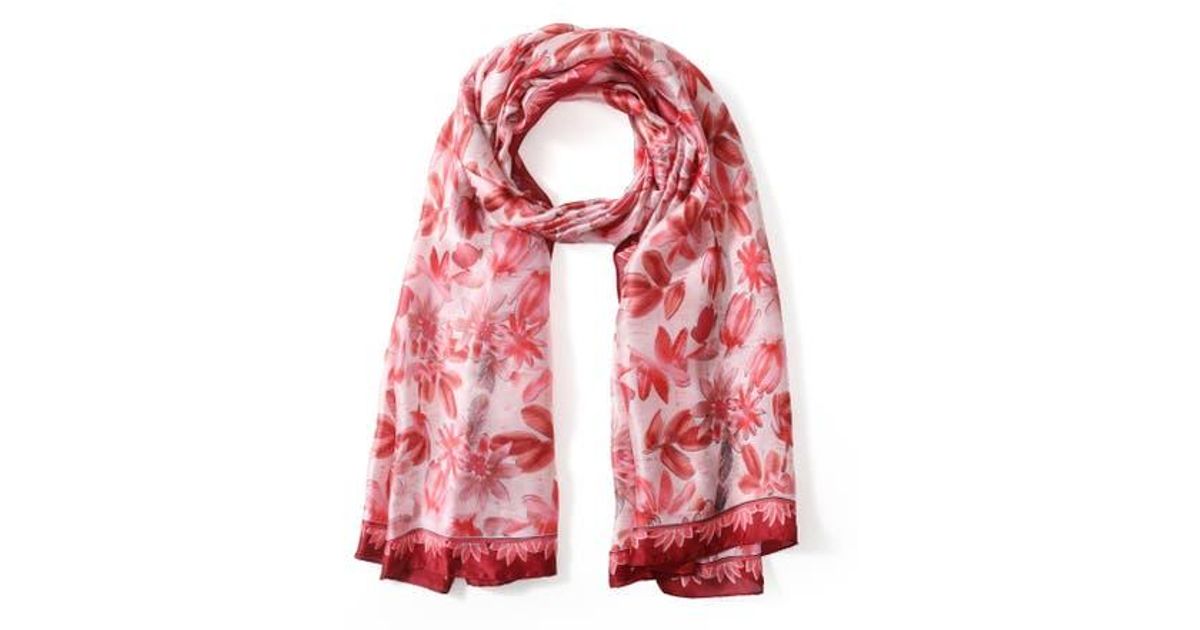 Youzey The Ruby Lightweight Scarf in Red | Lyst