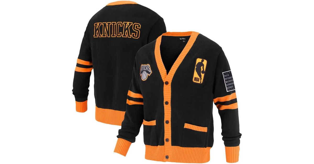 FISLL New York Knicks Logoman Shadow Collection Full-Button Cardigan ...