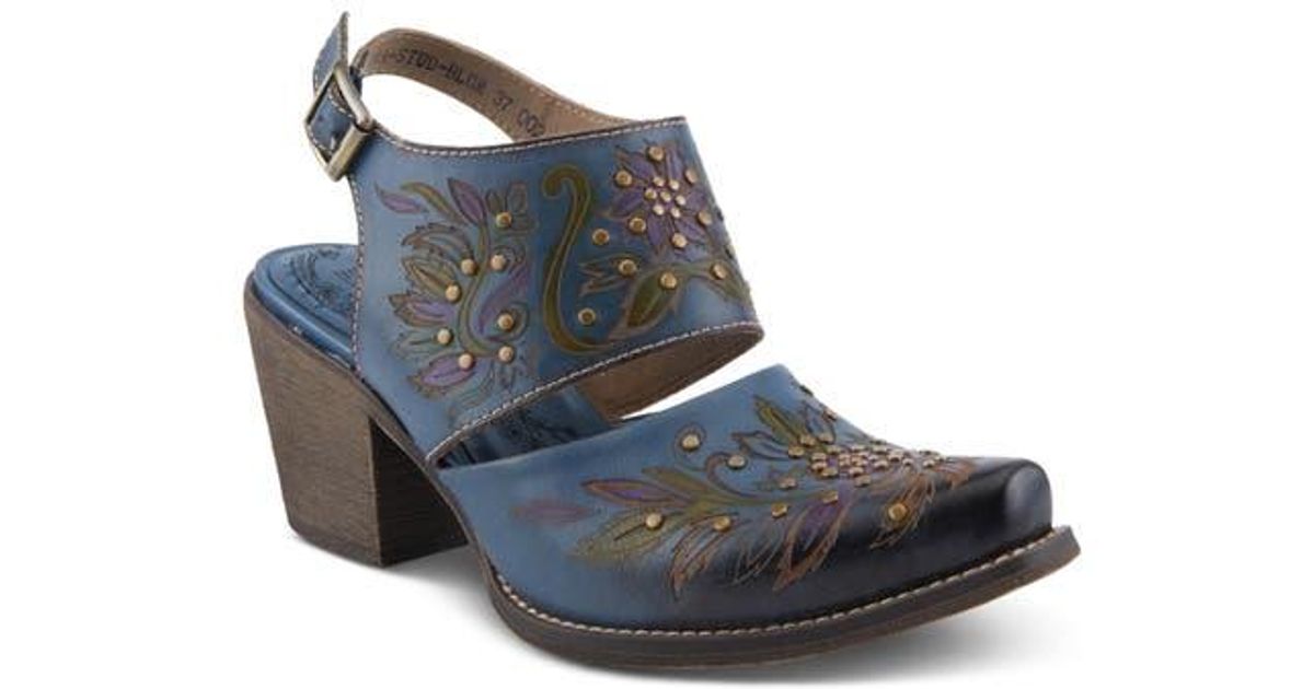 Spring Step Devika Stud Slingback Pump in Blue | Lyst