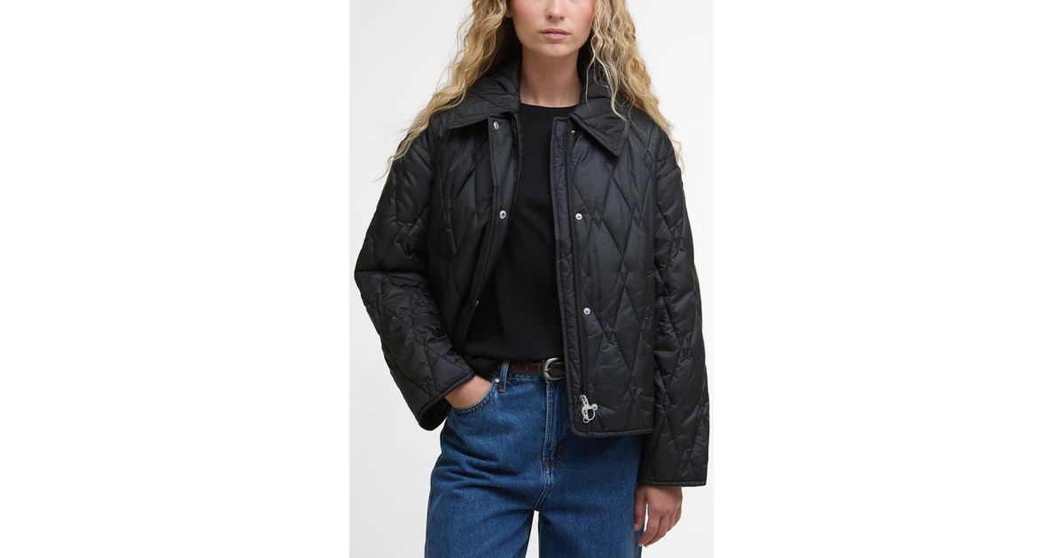 Barbour Bernadette Quilted Barn Jacket in Black | Lyst