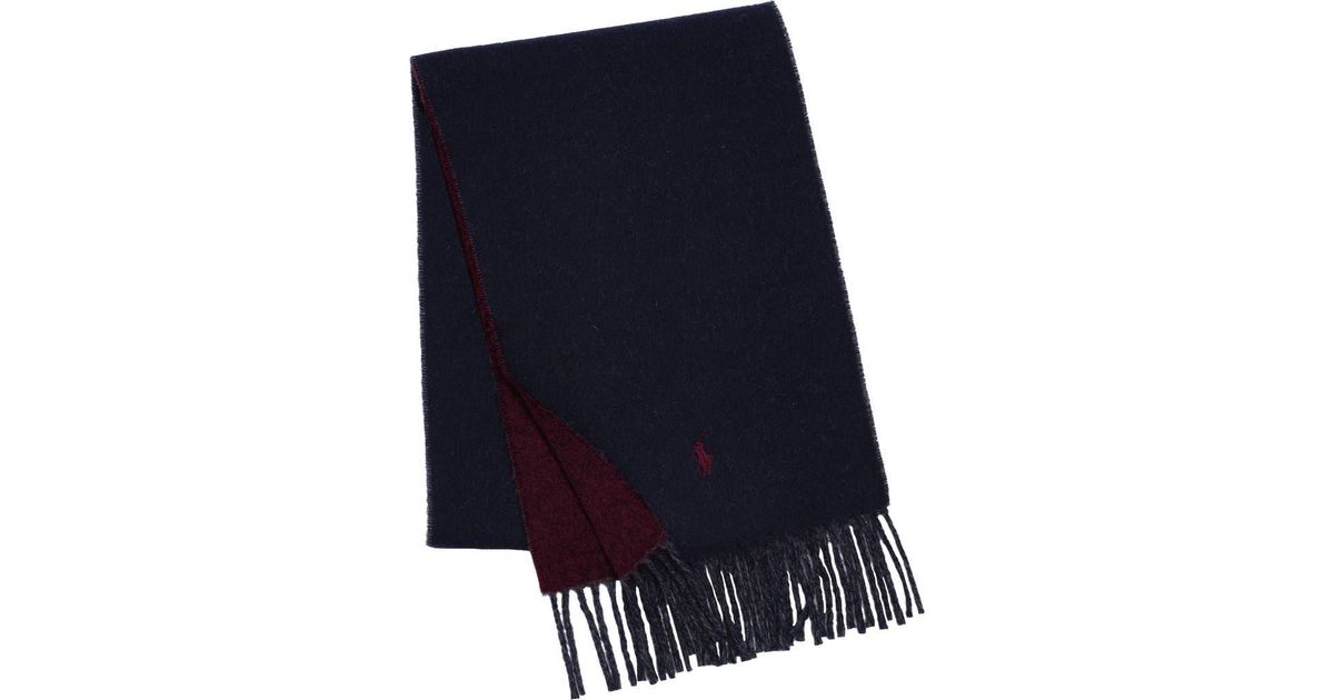 Polo Ralph Lauren Classic Reversible Scarf in Blue for Men | Lyst