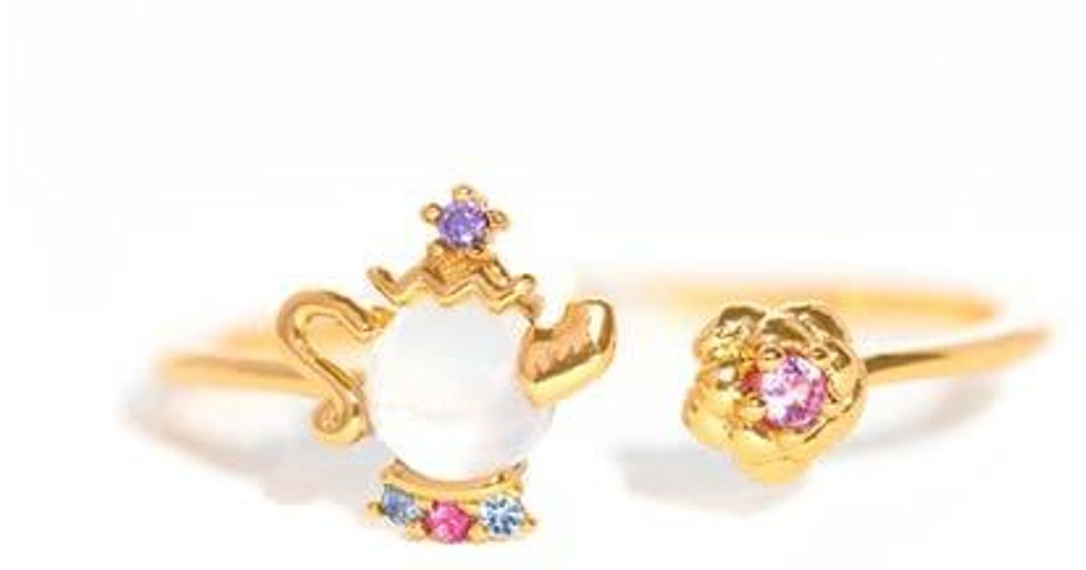 Girls Crew X Disney Beauty & The Beast Mrs. Potts Ring in Metallic | Lyst
