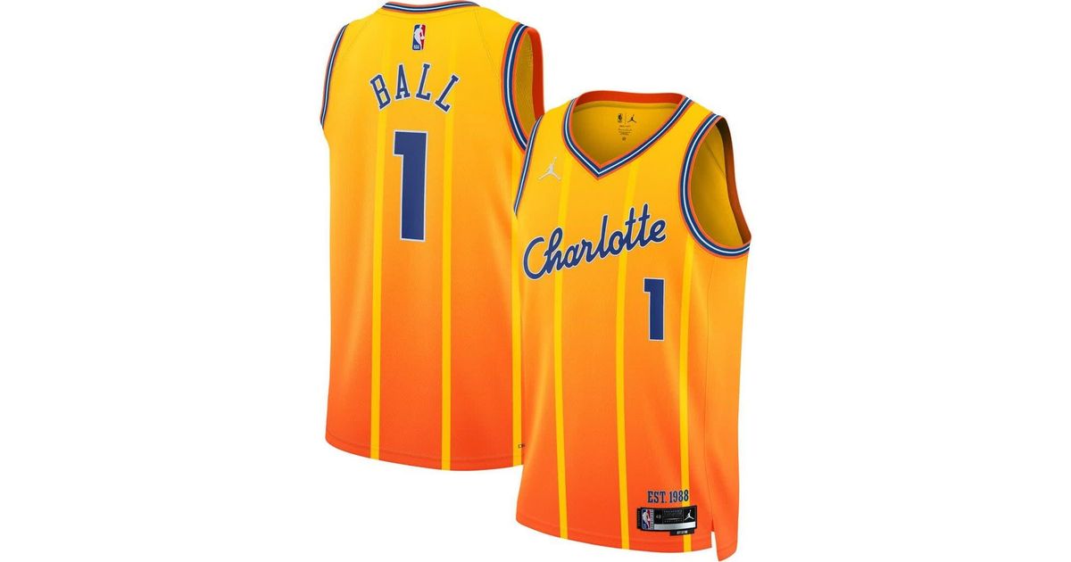 Nike Lamelo Ball Charlotte Hornets 2025/26 Swingman Jersey in Orange | Lyst