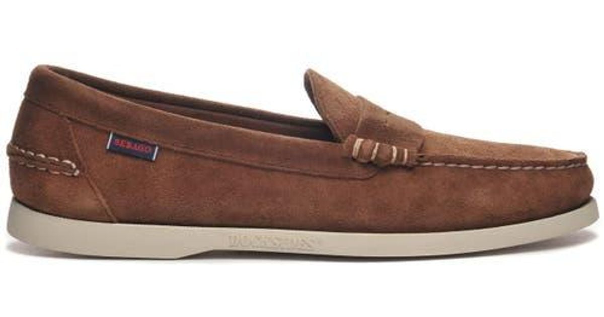 Sebago Dan Roughout Boat Shoes in Brown for Men | Lyst