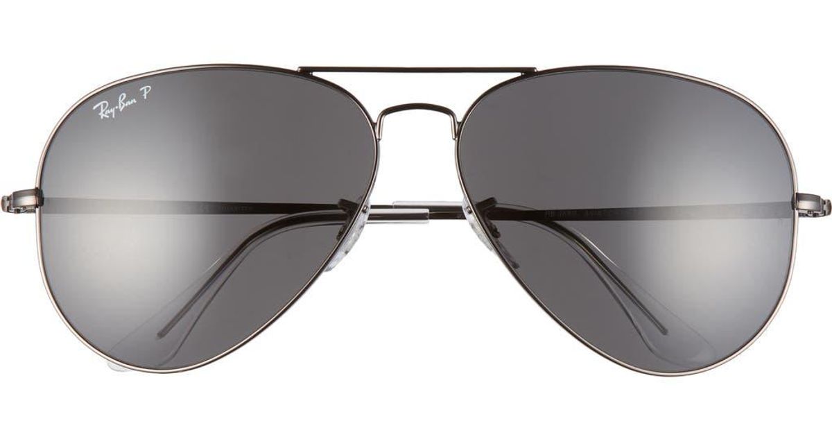 Ray-Ban Original 62Mm Oversize Aviator Sunglasses in Gray | Lyst