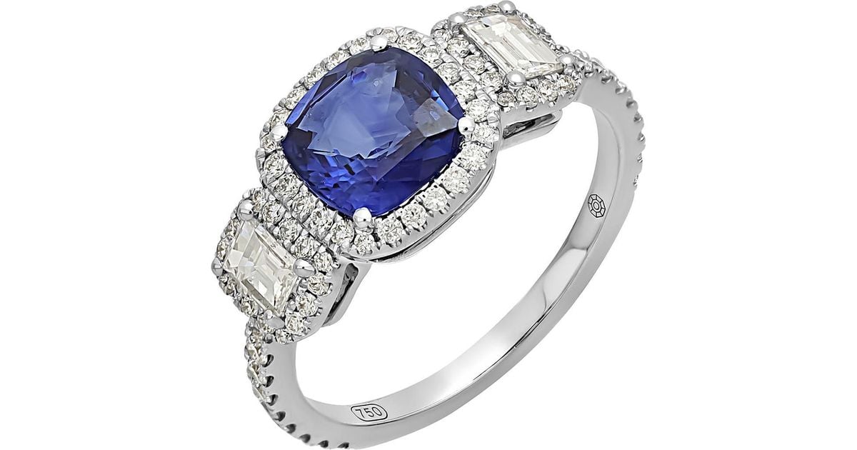 Bony Levy El Mar Diamond & Sapphire Ring in Blue | Lyst