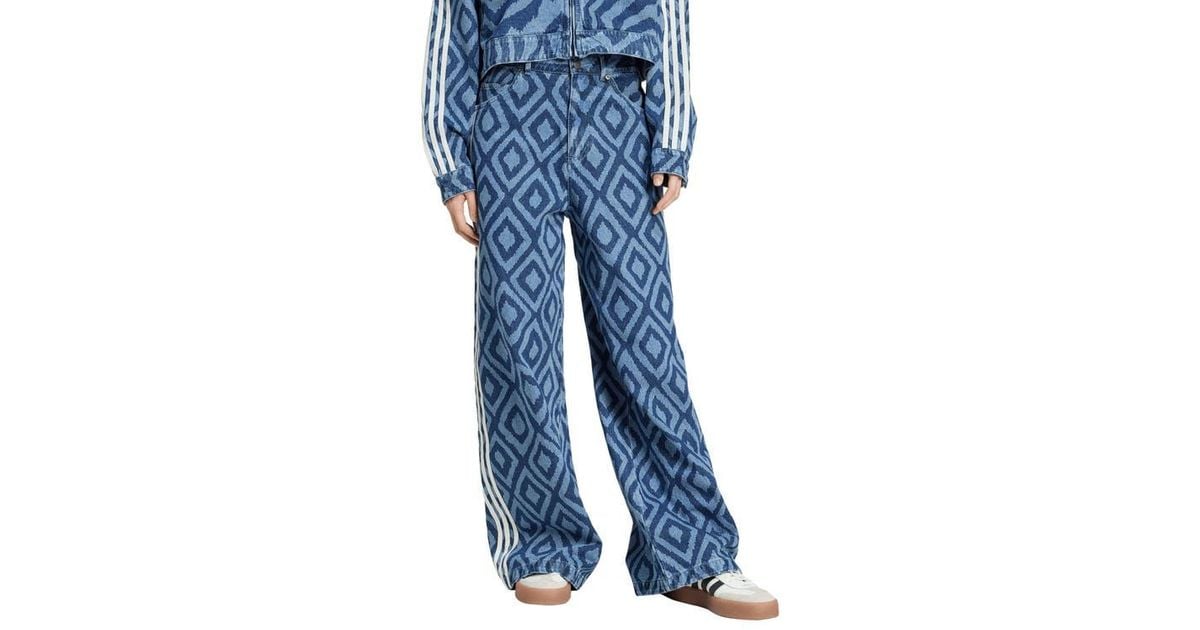 adidas X Farm Rio Lifestyle Denim Track Pants in Blue | Lyst