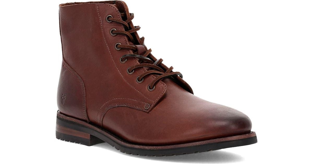Frye Barrett Lace-Up Derby Boot in Brown for Men | Lyst