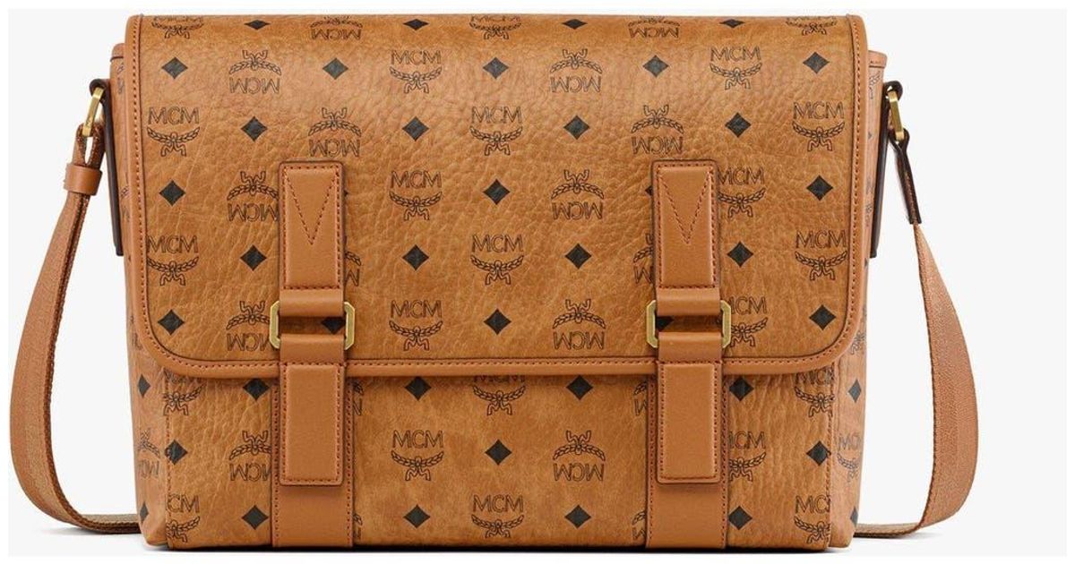 MCM Aren Messenger in Brown for Men | Lyst