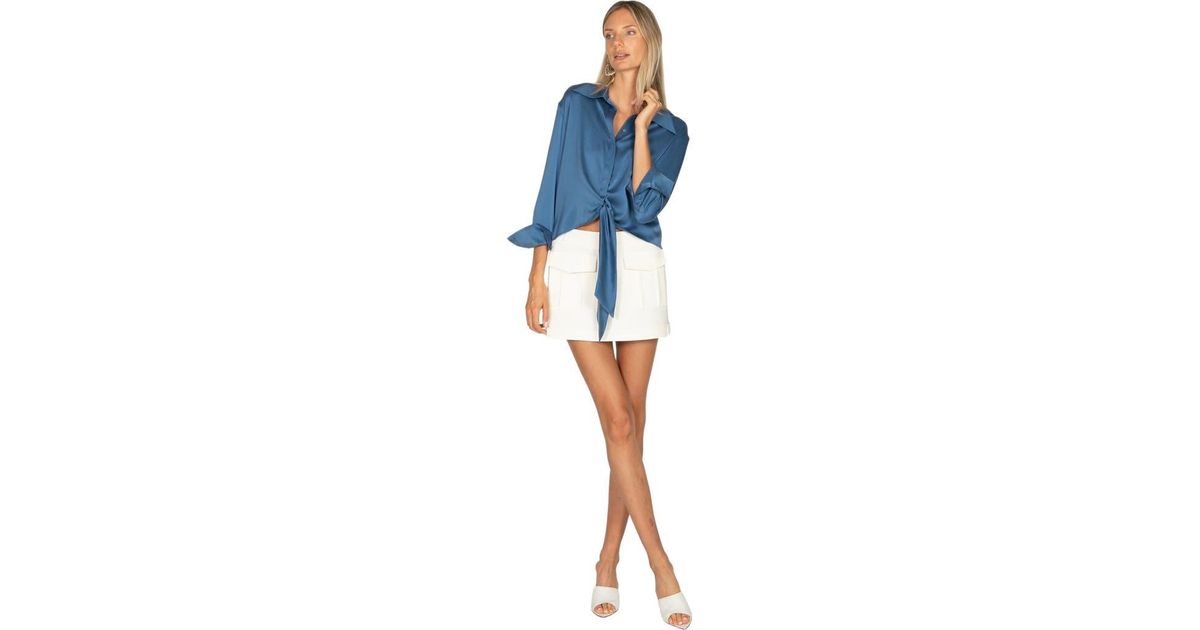 SECRET MISSION Rae Top in Blue | Lyst