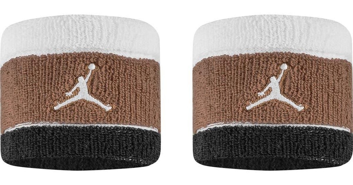 Nike Jordan Set Of 2 Terry Cloth Wrist Bands in White | Lyst
