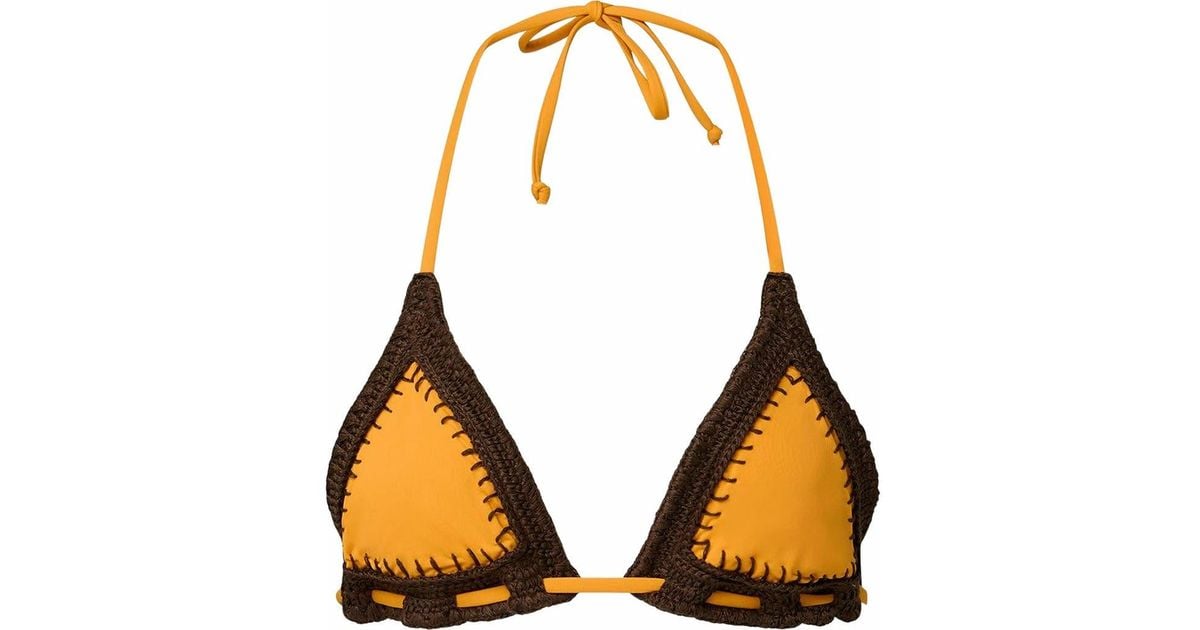 WeWoreWhat Crochet Combo Triangle Top in Black | Lyst