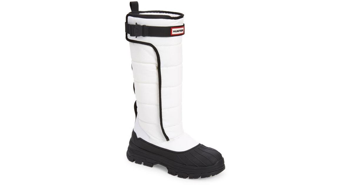 HUNTER Intrepid Tall Waterproof Snow Boot in Black | Lyst
