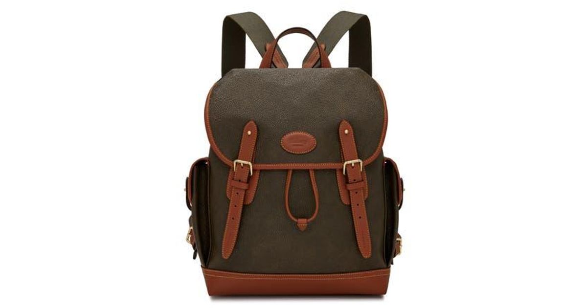 Mulberry Heritage Eco Scotchgrain Backpack in Brown for Men | Lyst