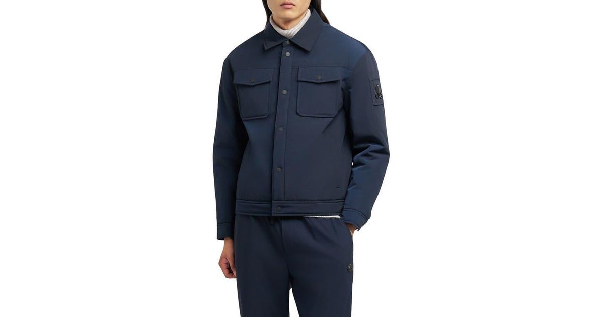 Moose Knuckles Jacque Bunny Water Resistant Faux Fur Lined Shirt Jacket ...