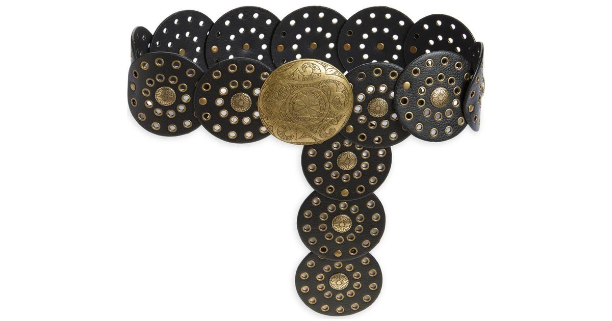 BP. Circle Grommet Belt in Black | Lyst