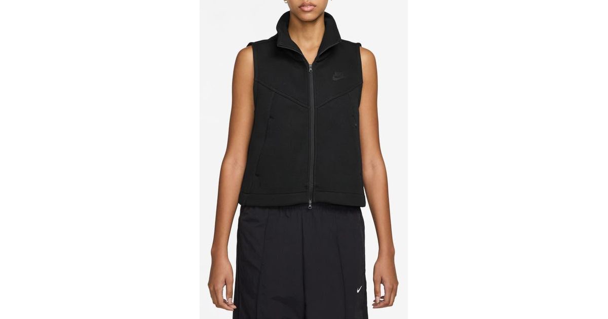 Nike Sportswear Tech Fleece Vest in Black | Lyst