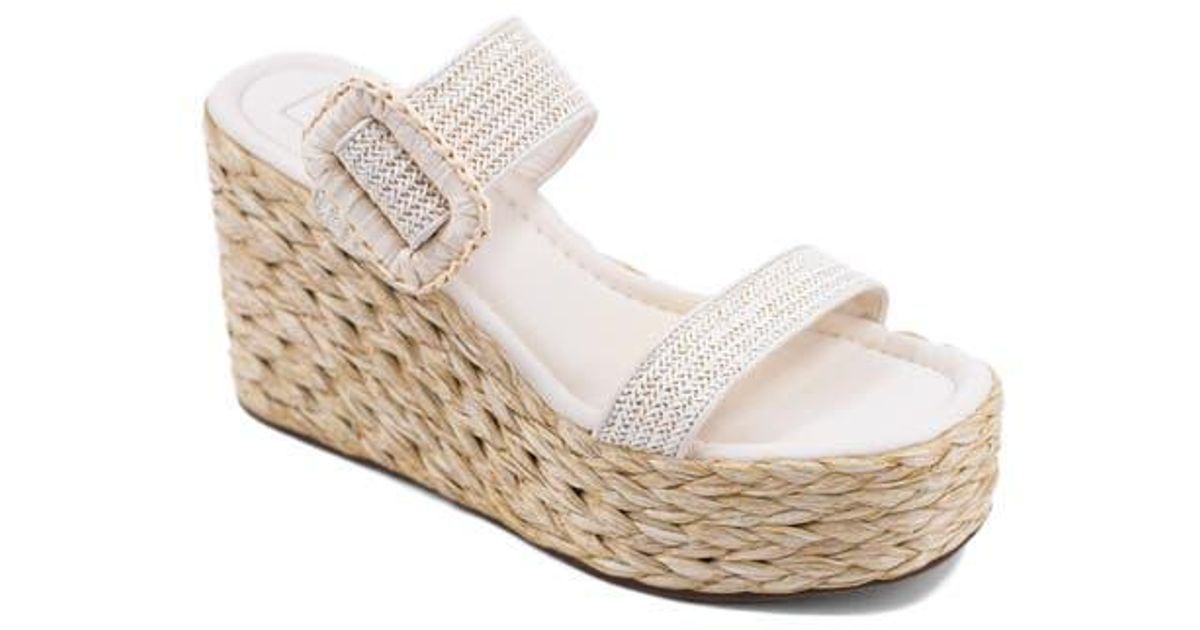 Shu Shop Leena Platform Wedge Espadrille Sandal in White | Lyst