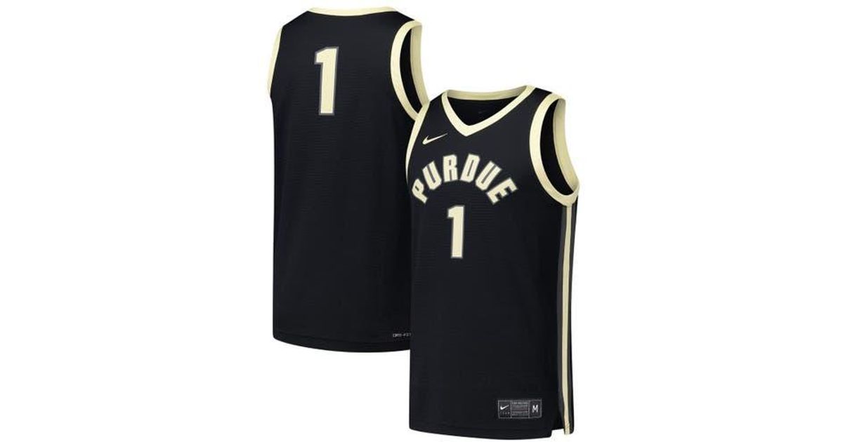 Nike #1 Purdue Boilermakers Replica Basketball Jersey in Black for Men ...