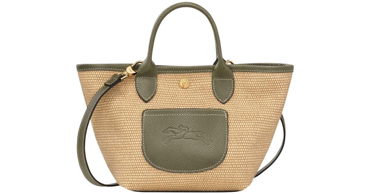 Longchamp Extra Small Le Pliage Panier Top Handle Bag in Green | Lyst