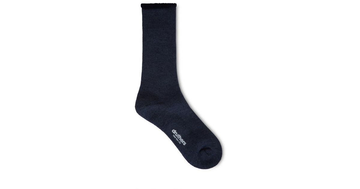 Druthers NYC Relacks Merino Wool Japanese House Sock in Blue for Men | Lyst