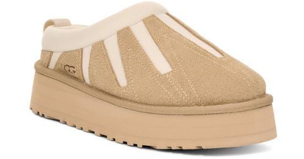 UGG Tazz Sunwave Platform Slipper in Natural | Lyst
