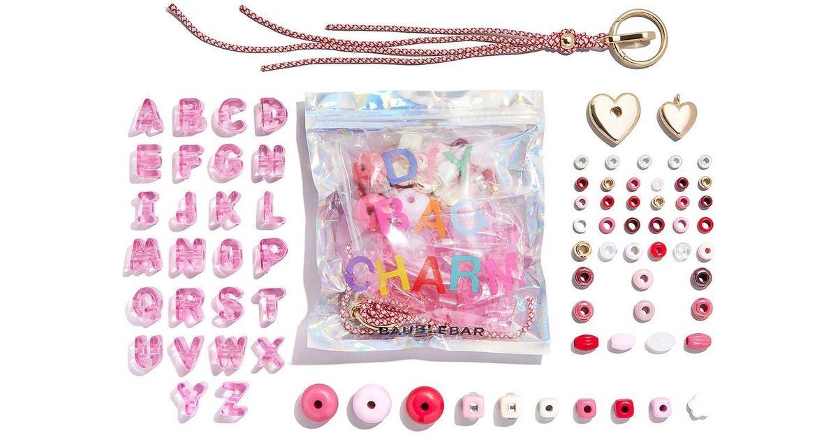 BaubleBar The Mini Diy Bag Charm Bead Kit in White | Lyst