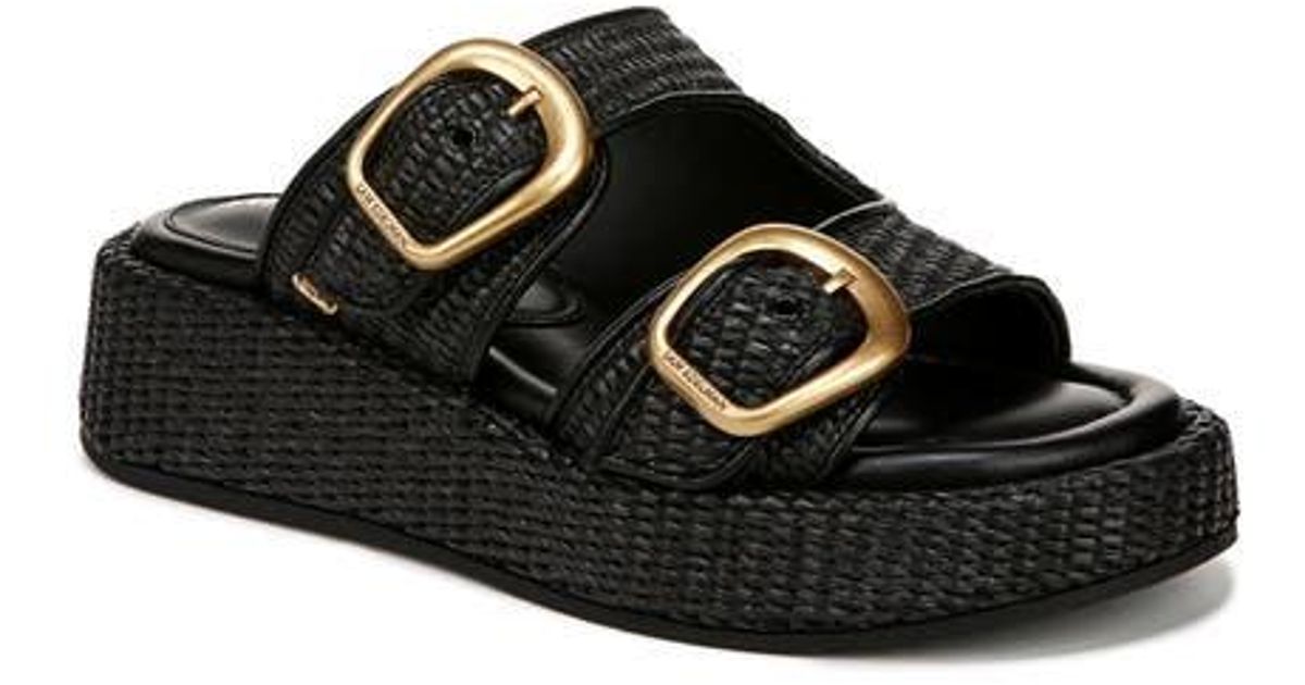 Sam Edelman Nerissa Two-Strap Platform Sandal in Black | Lyst