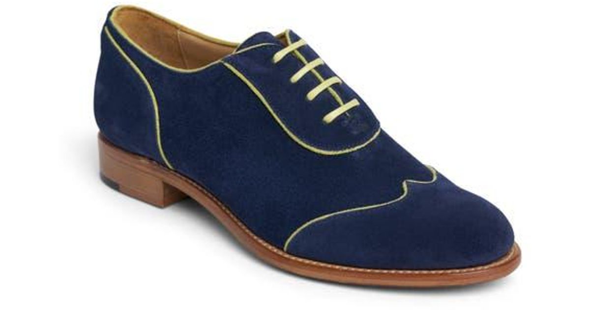 The Office Of Angela Scott Mr. Evans Wingtip Oxford in Blue | Lyst