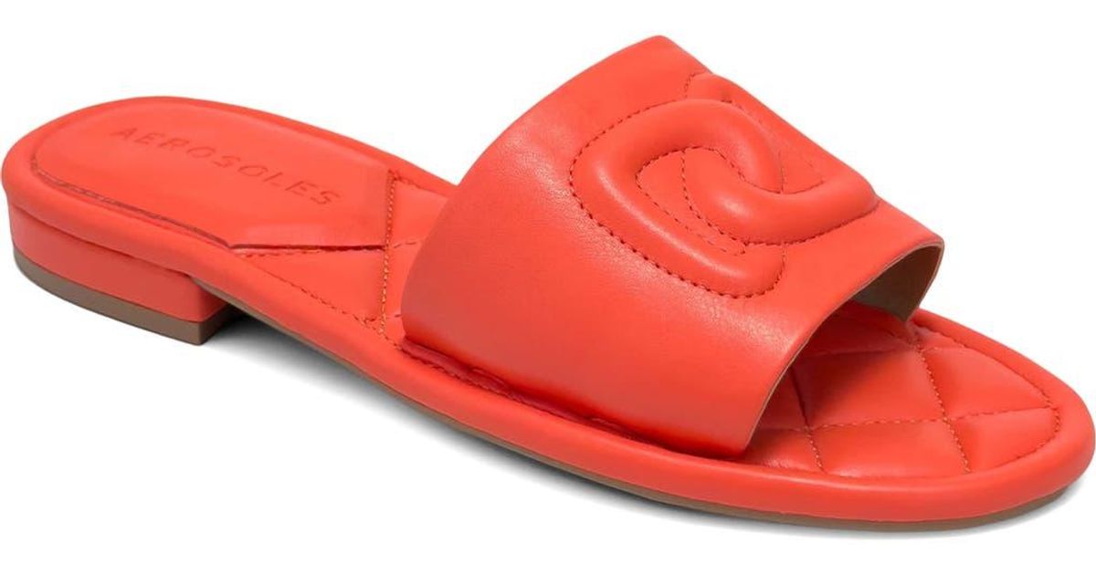 Aerosoles Jilda Slide Sandal in Red | Lyst