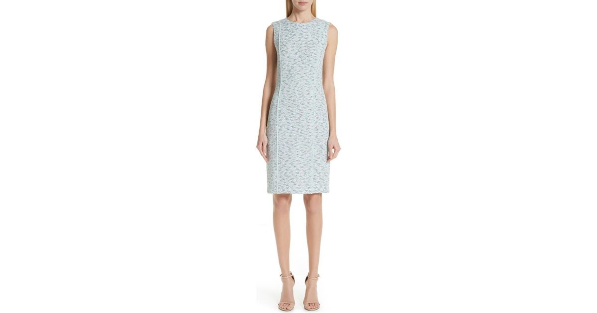 St. John Collection Alessandra Knit Sheath Dress in Blue | Lyst
