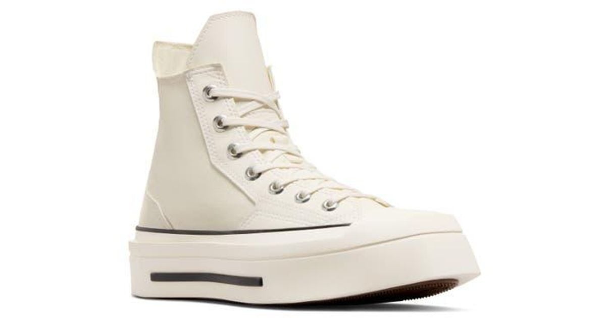 Converse Gender Inclusive Chuck 70 De Luxe Square Toe Platform High Top Sneaker in White | Lyst