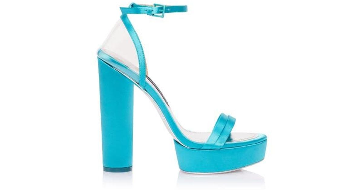 Jessica Rich Platform Sandal in Blue | Lyst