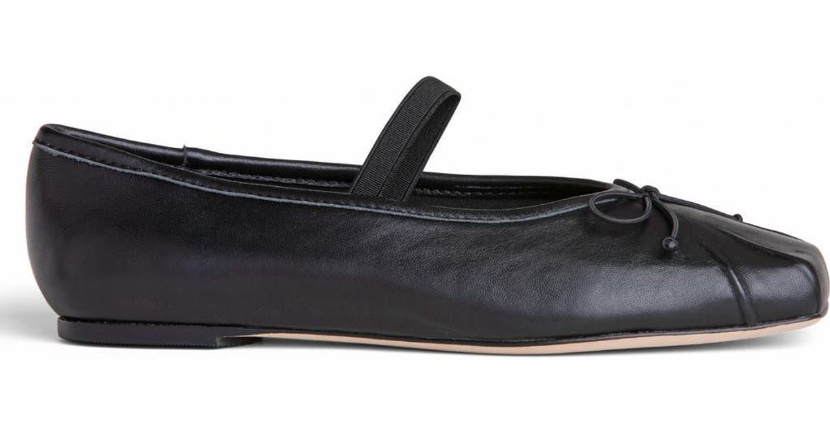 Allegra James Cossie Leather Ballet in Black | Lyst