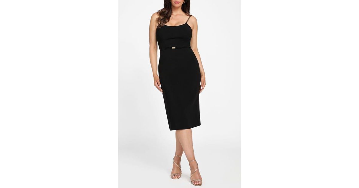 Marciano Ella Chain Link Strap Dress in Black | Lyst