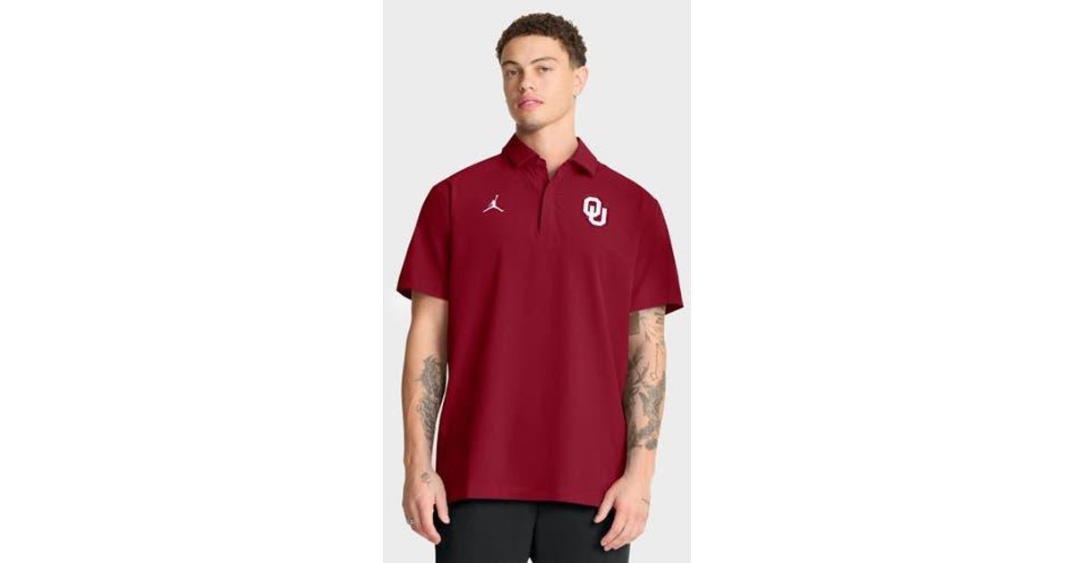 Nike Oklahoma Sooners 2025 Coaches Sideline Polo in Red for Men | Lyst