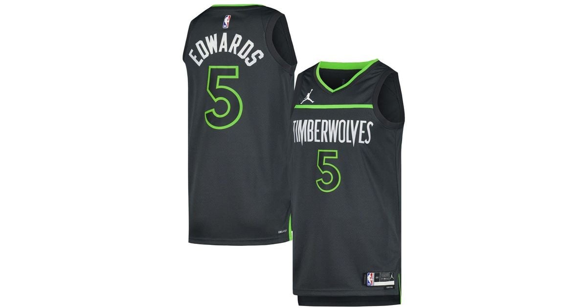 Nike Unisex Anthony Edwards Charcoal Minnesota Timberwolves Swingman ...