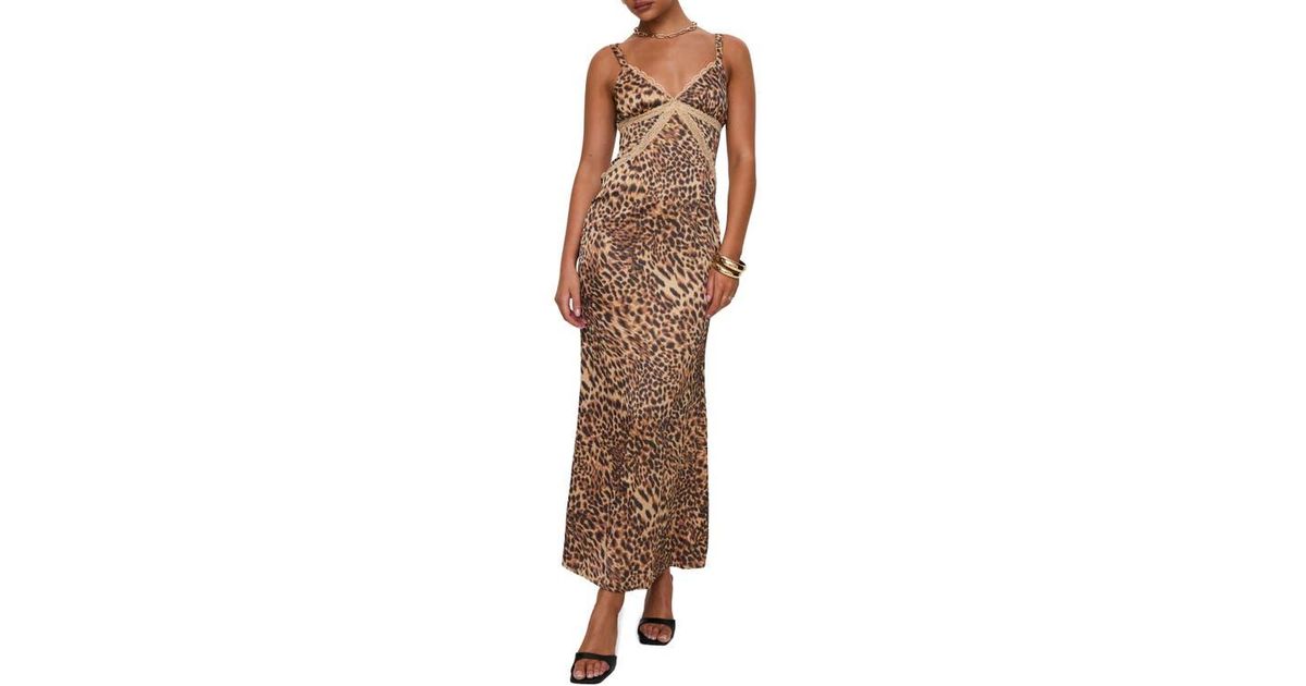 Princess Polly Sanctuary Leopard Print Maxi Dress in Brown | Lyst