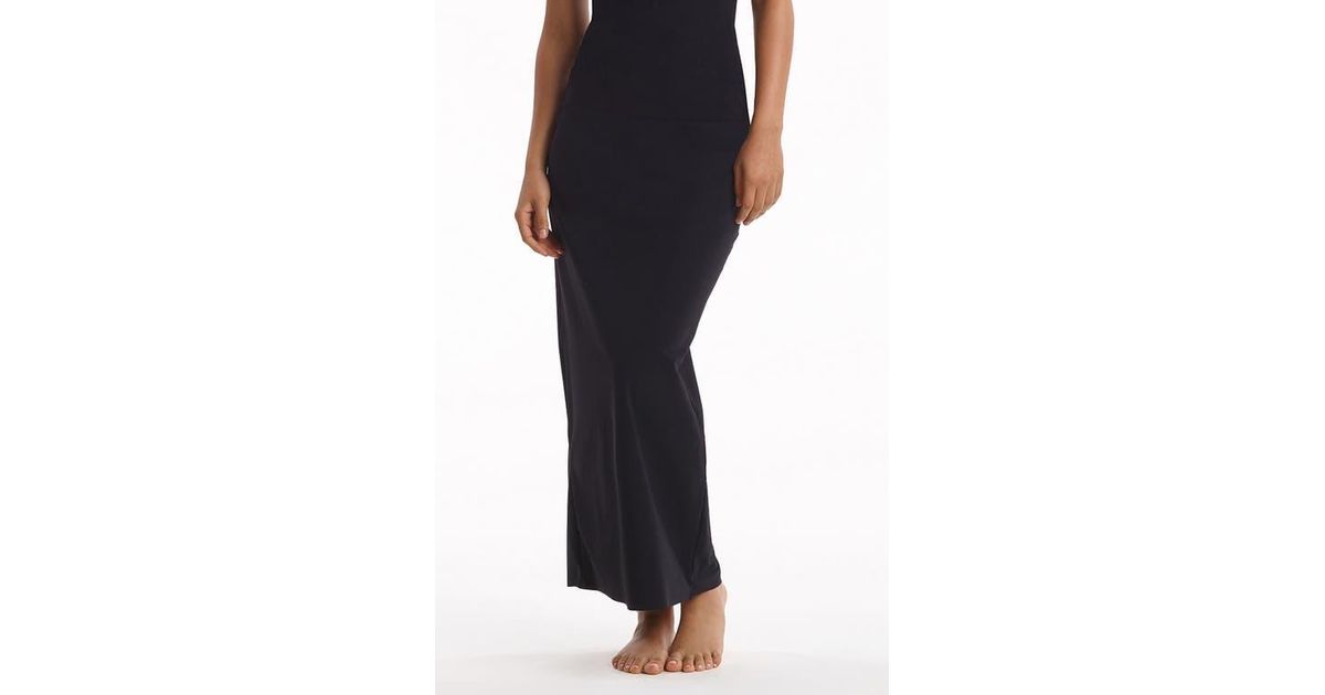 Commando Classic Maxi Slip Skirt in Black | Lyst