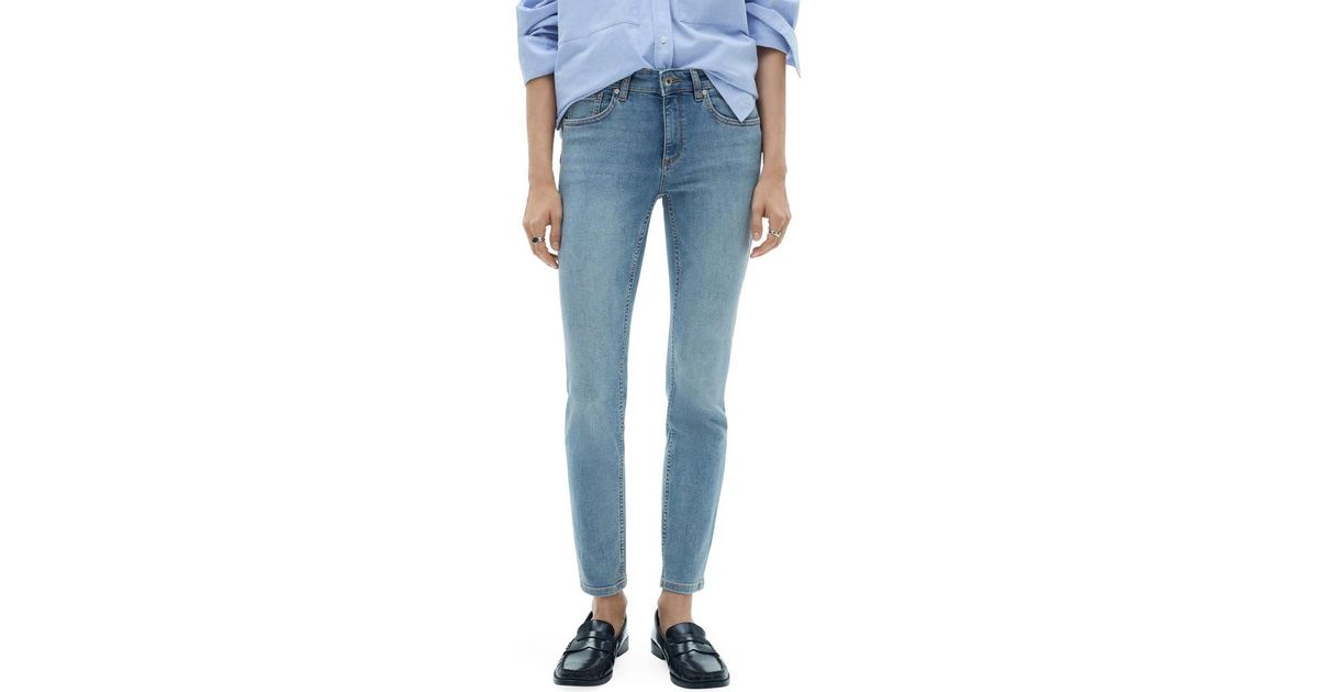 Mango Coated Low Rise Push-Up Skinny Jeans in Blue | Lyst