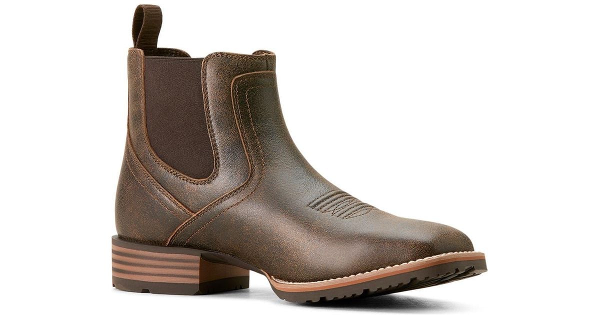 Ariat Hybrid Low Boy Western Chelsea Boot in Brown for Men | Lyst