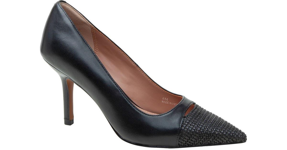 Linea Paolo Prue Pointed Cap Toe Pump in Blue | Lyst