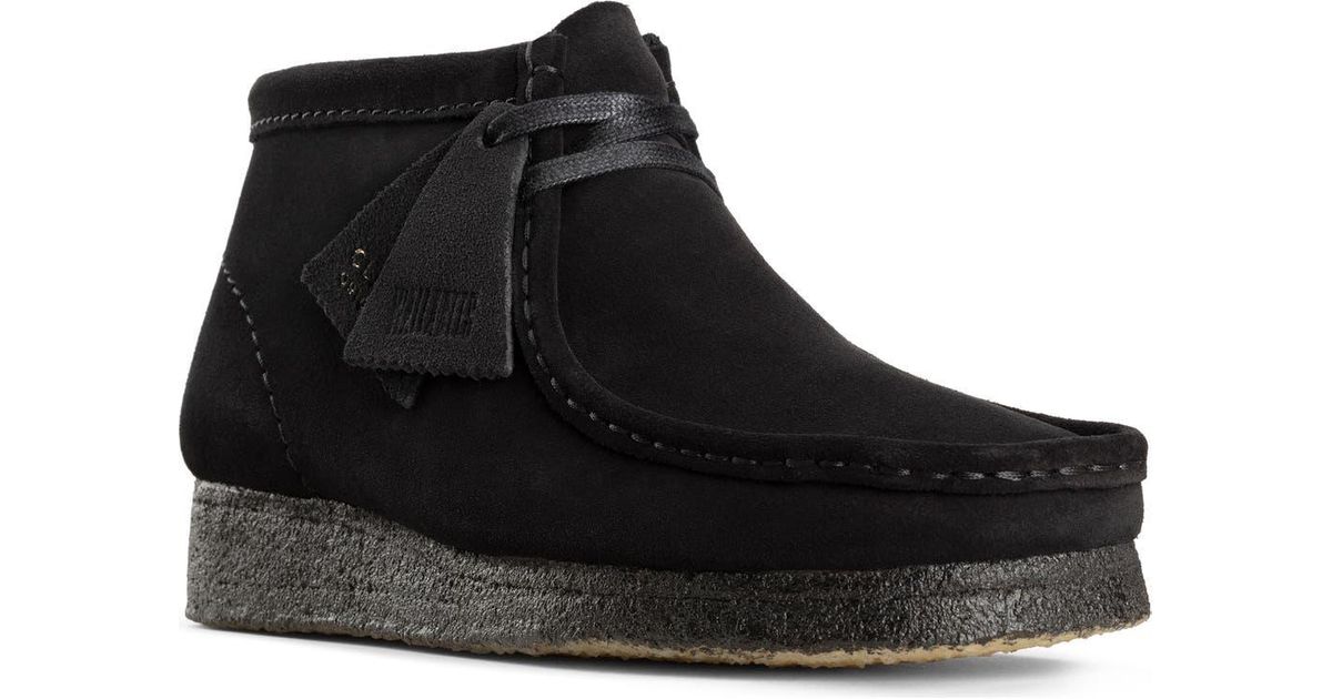 Clarks Wallabee Chukka Boot in Black | Lyst