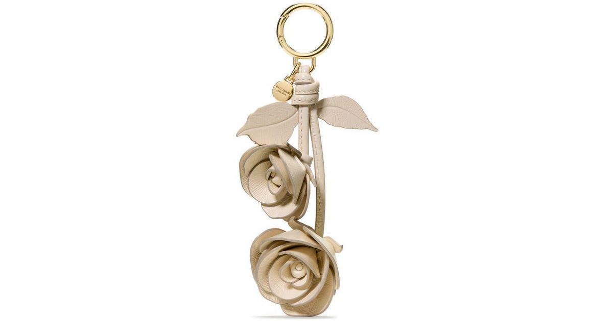 Kate Spade Charming Crinkle Patent Leather Key Fob in Metallic | Lyst