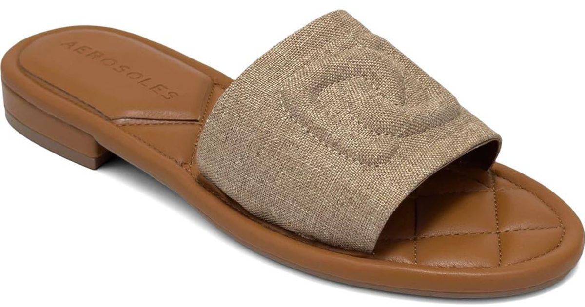 Aerosoles Jilda Slide Sandal in Brown | Lyst