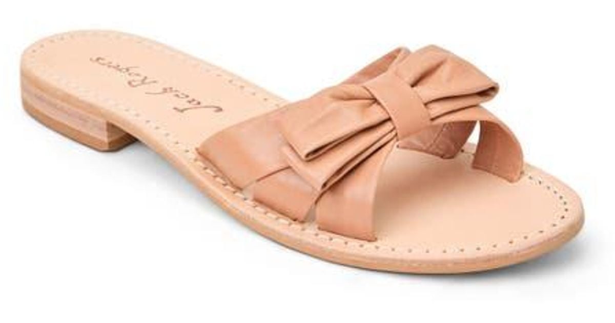 Jack Rogers Brightly Bow Slide Sandal in Pink | Lyst