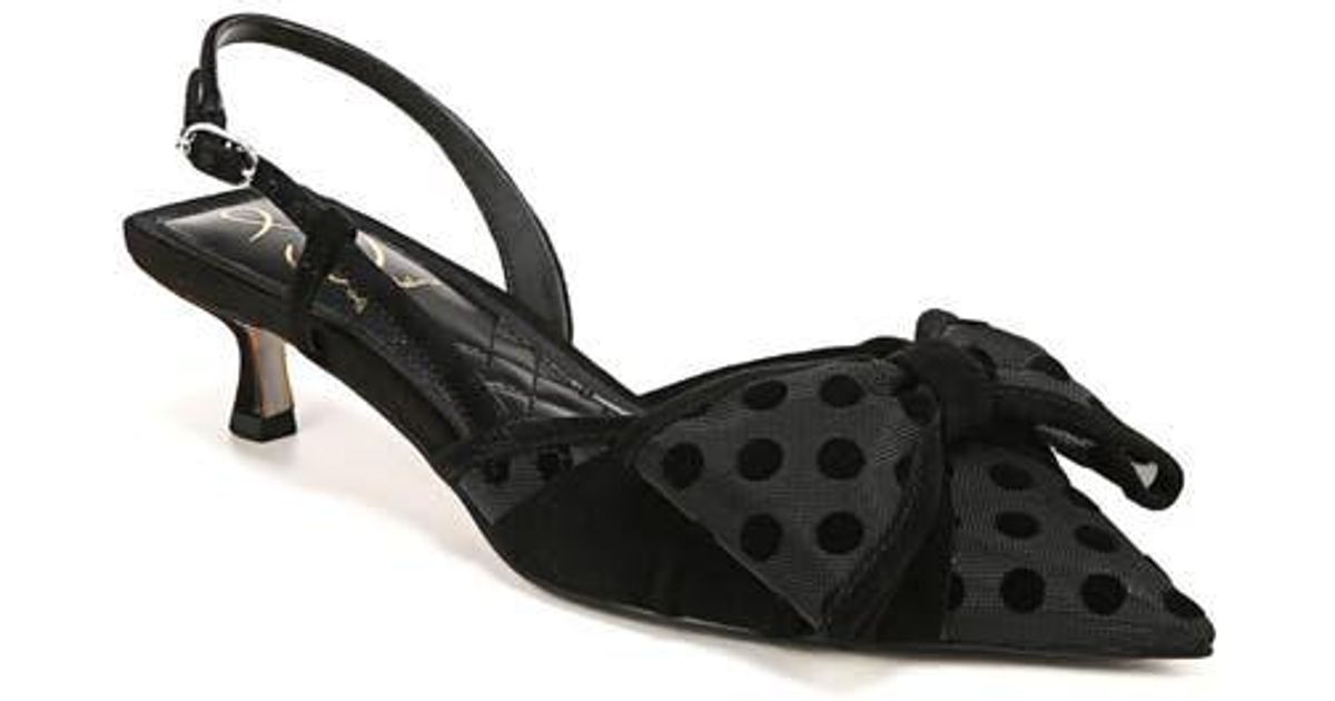 Sam Edelman Treena 2 Slingback Kitten Heel Pump In Black Lyst