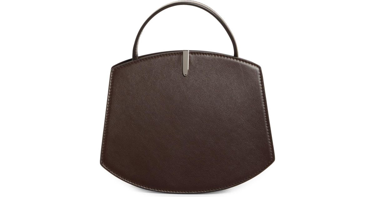 SAVETTE The Florence 20 Leather Top Handle Bag in Brown | Lyst
