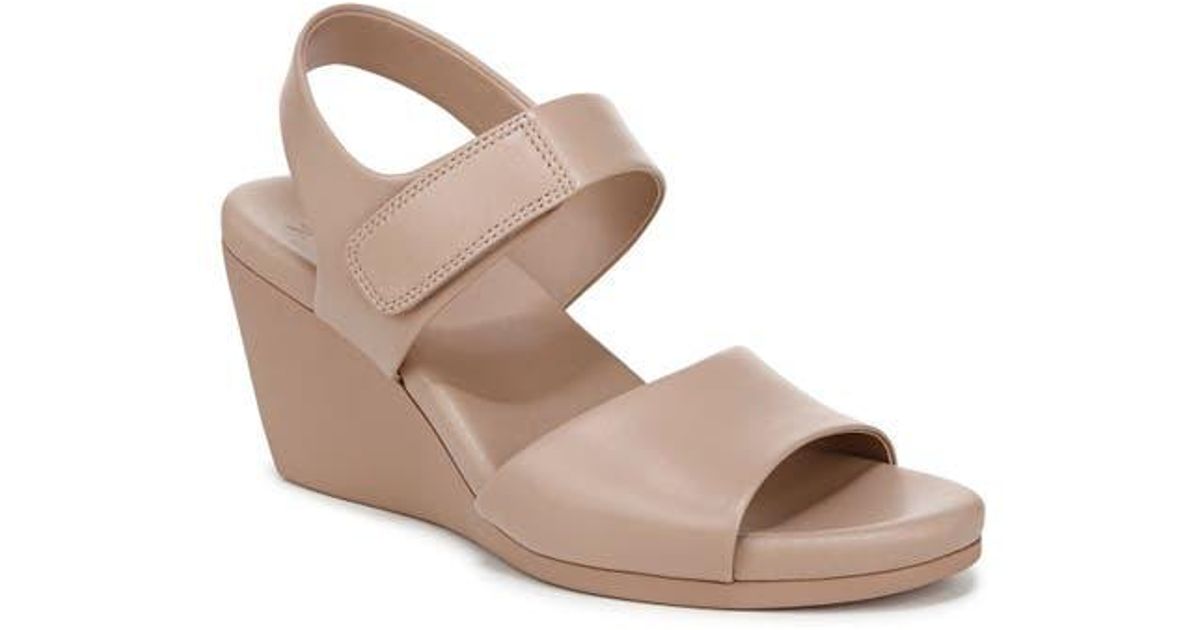 Naturalizer Imani Slingback Platform Wedge Sandal in Pink | Lyst